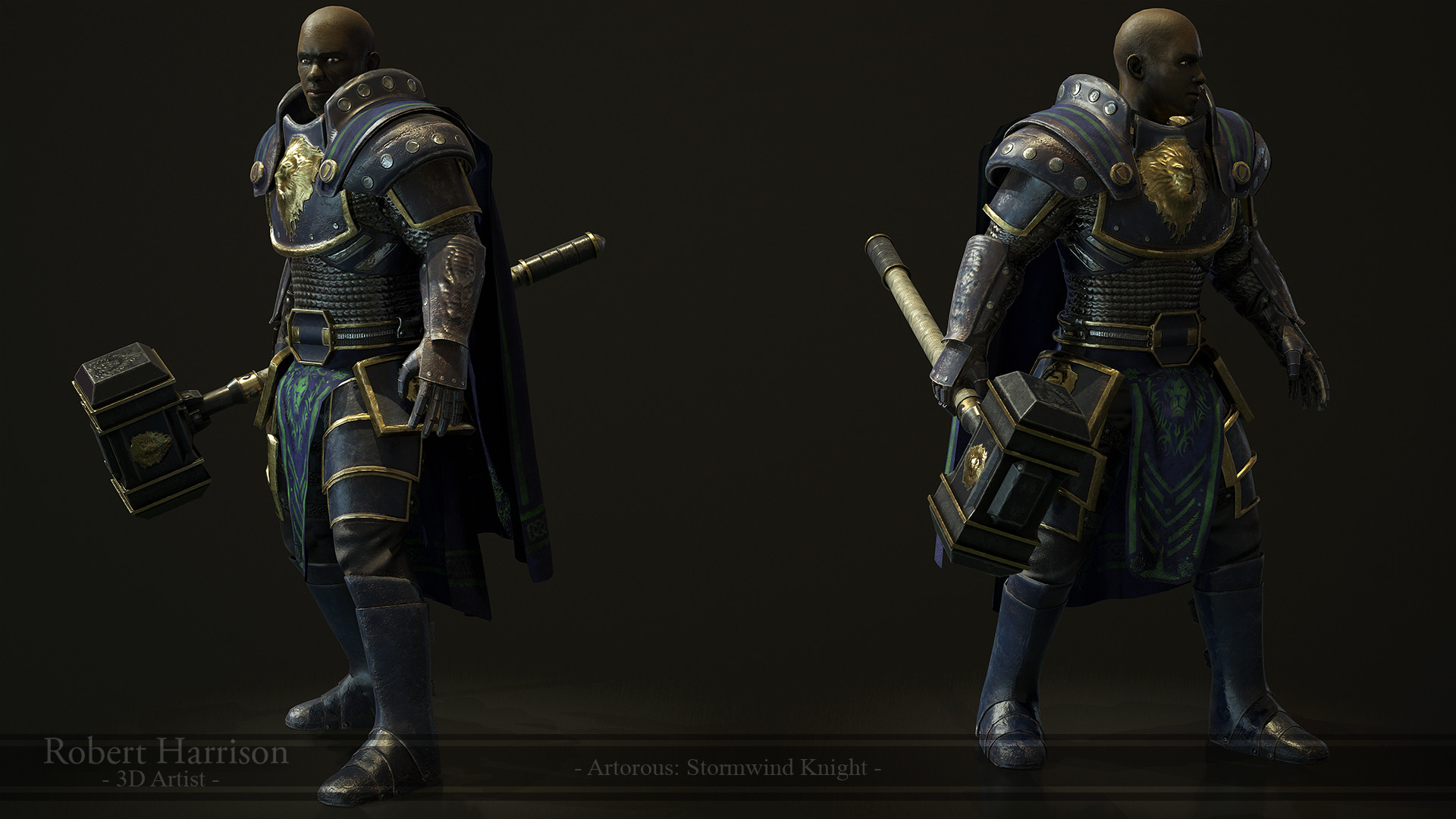 Robert Harrison - 3D Character Creation - Artorous: The Stormwind Knight