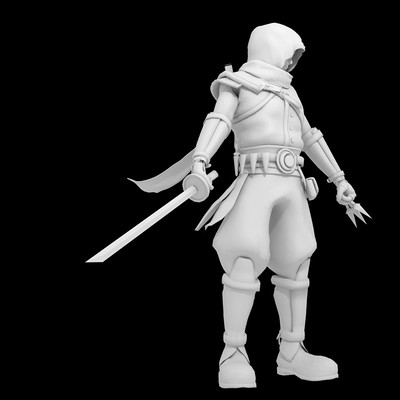 Adyn Haidar - Male_ Master Ninja Assassin Outfit (3D Character Concept)