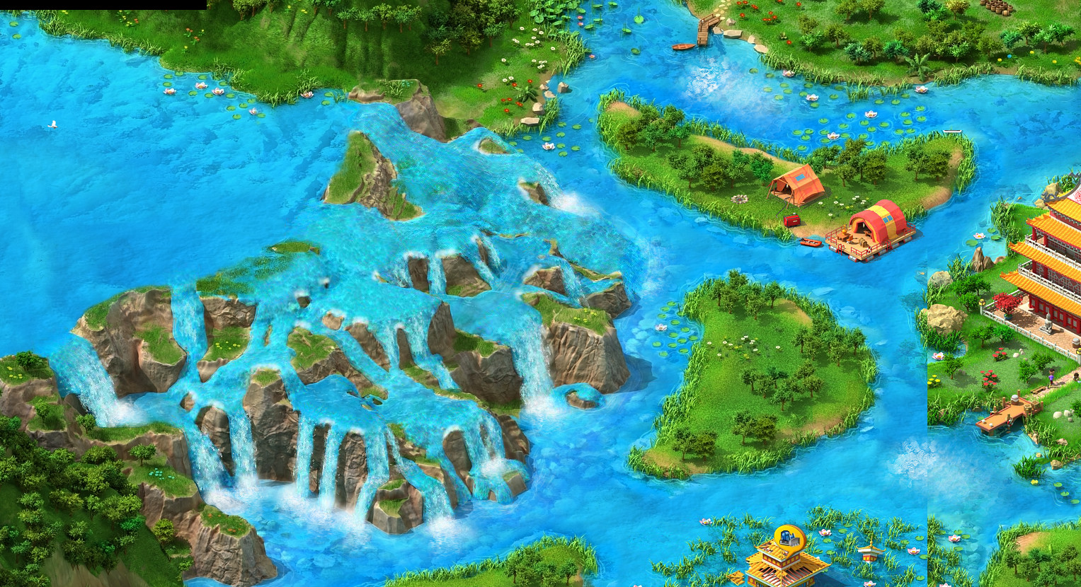 ArtStation - waterfall in the province Gvangjsih