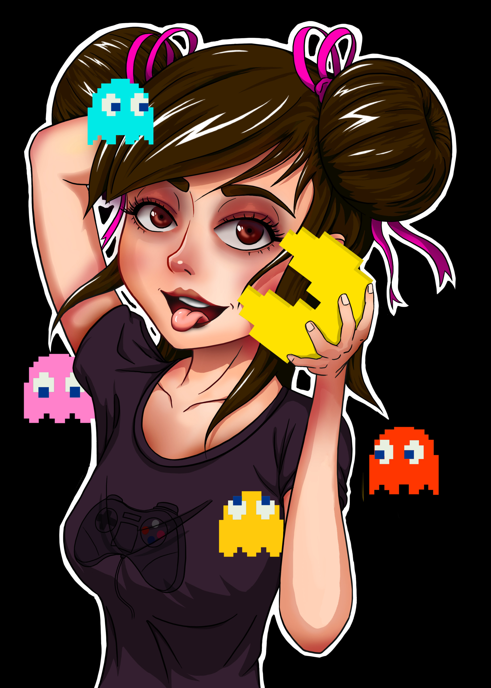 ArtStation - girl and pacman