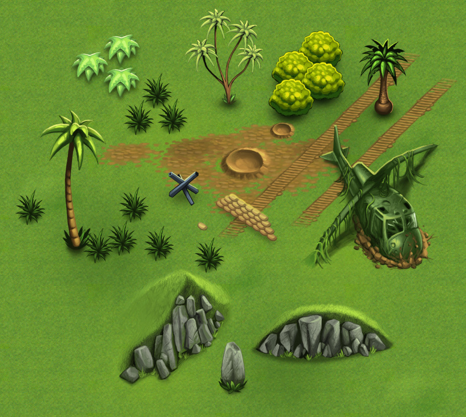 ArtStation - Topdown War Game Terrain