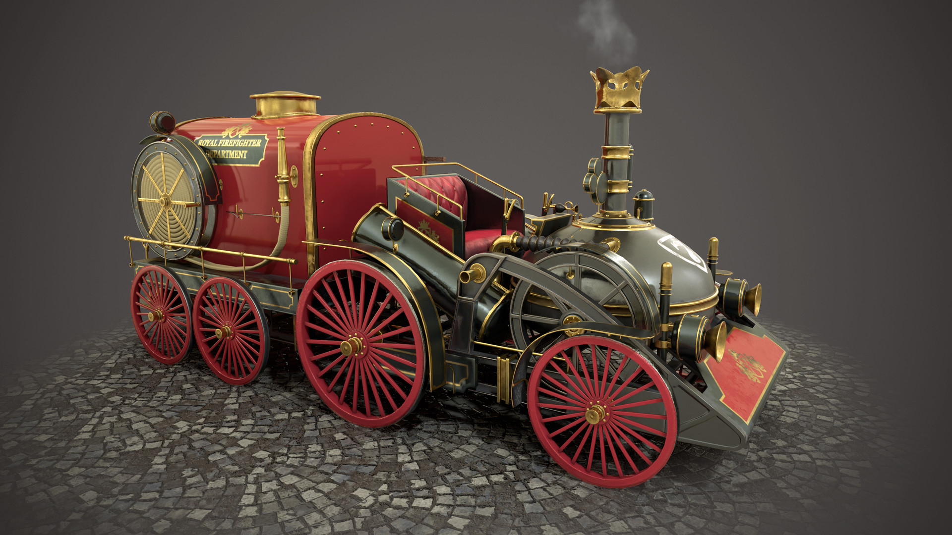 ArtStation - Steampunk fire truck