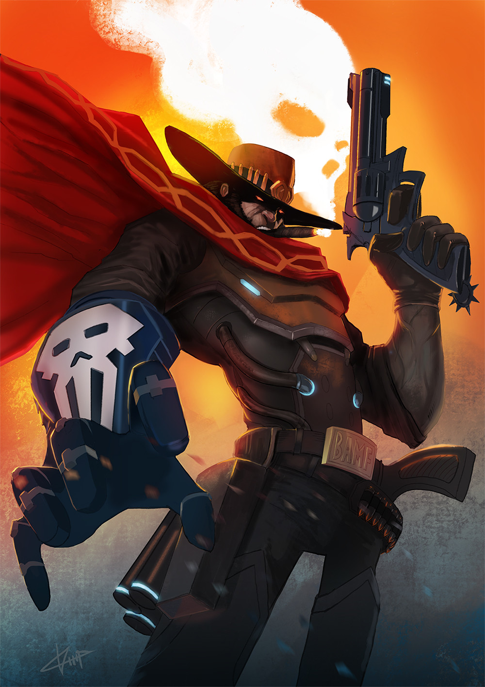 how to draw mccrees gun