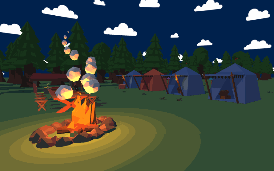 ArtStation - Low-Poly Camping Site Mockup, Felipe Machado