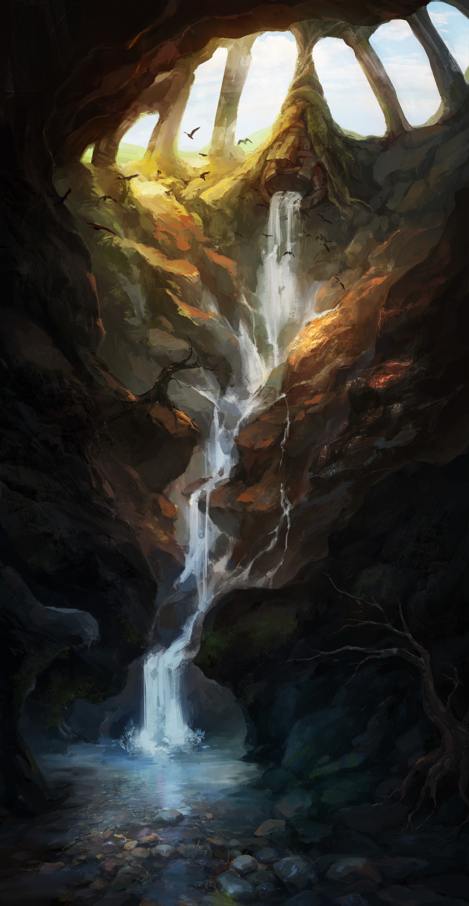 ArtStation - Masawa's waterfall