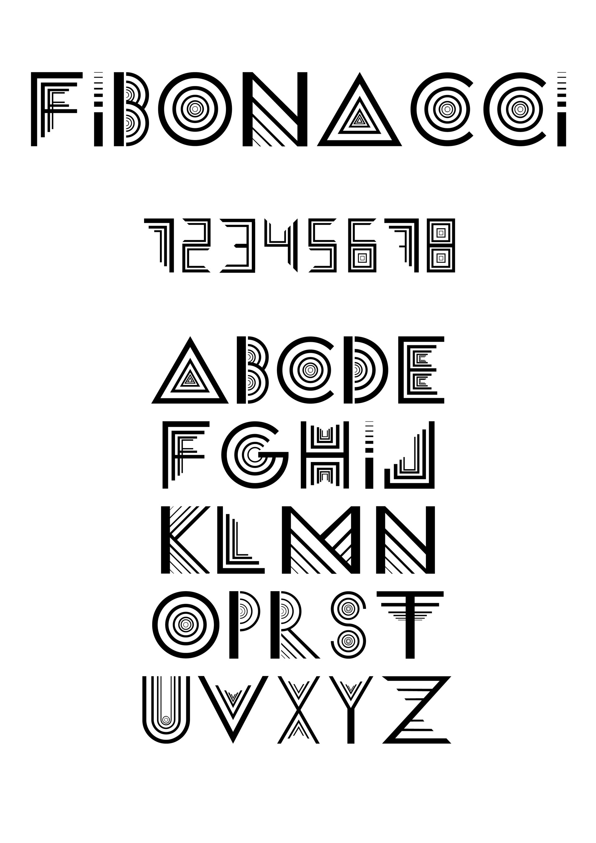 ArtStation - Fibonacci font
