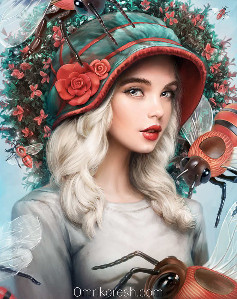 ArtStation - Bees and Flowers