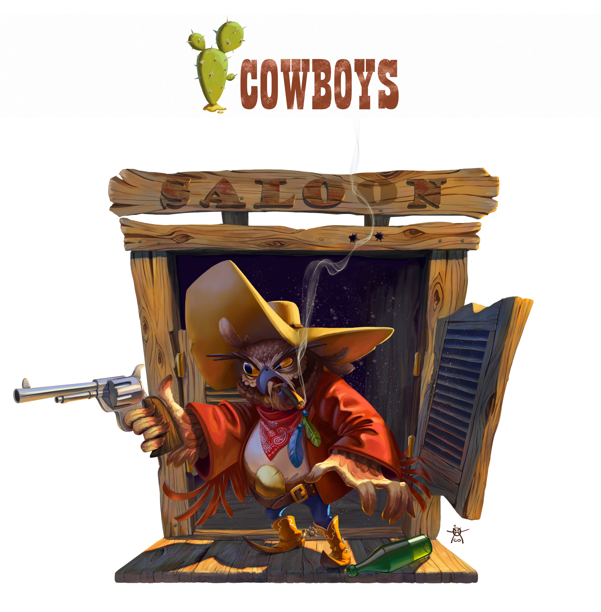 ArtStation - Owl Cowboy. The third
