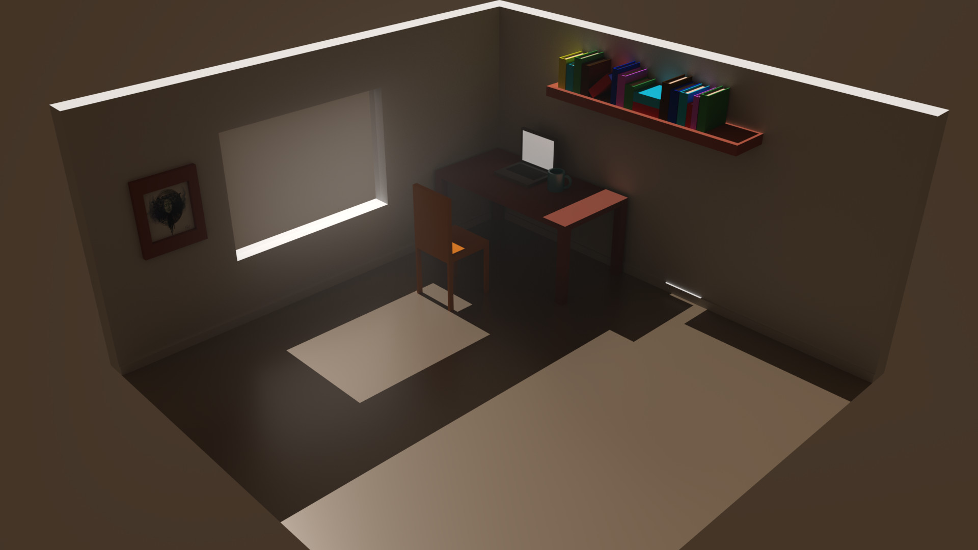 ArtStation - Low-Poly Room in Maya