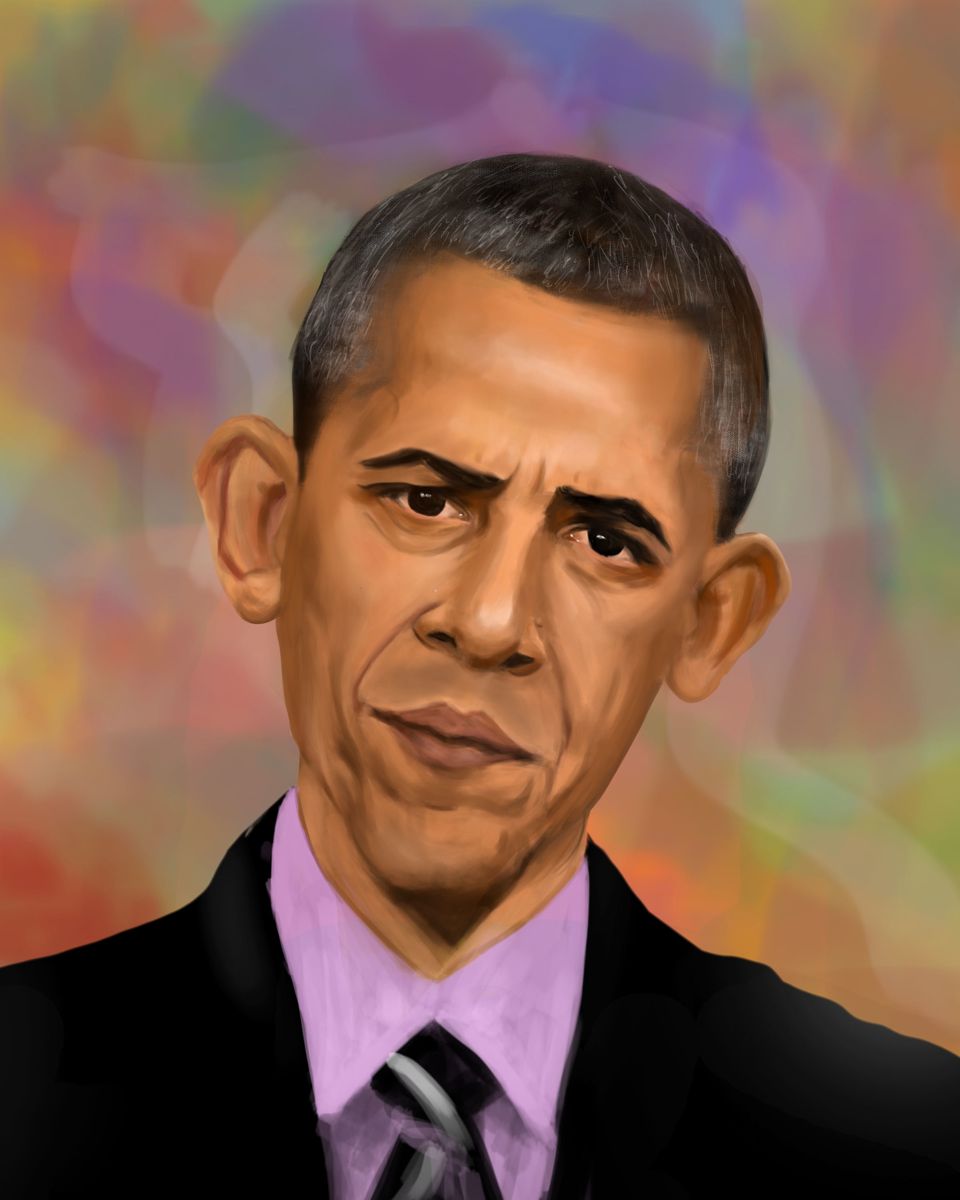 ArtStation - Barack Obama Digital Painting