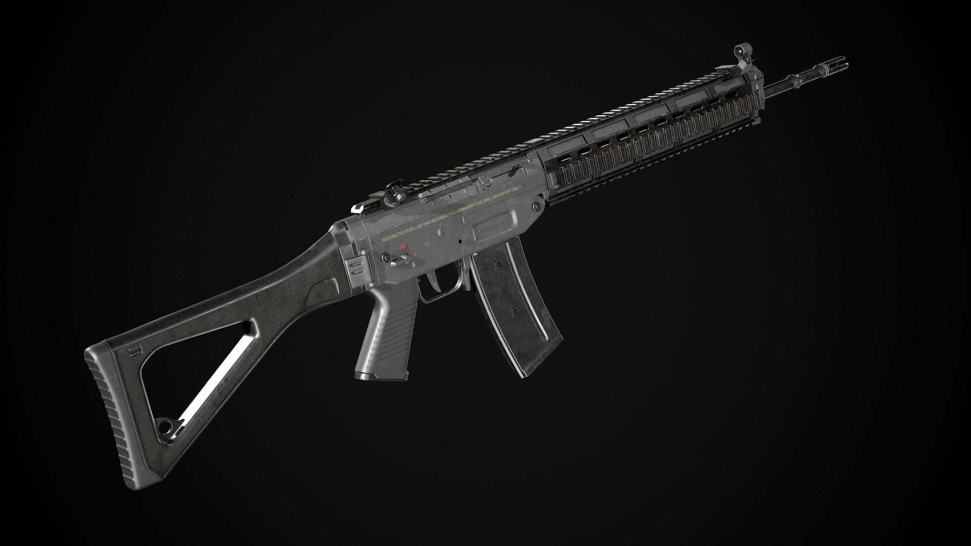 Russell Rector - Sig SG 550 Rifle with attachments