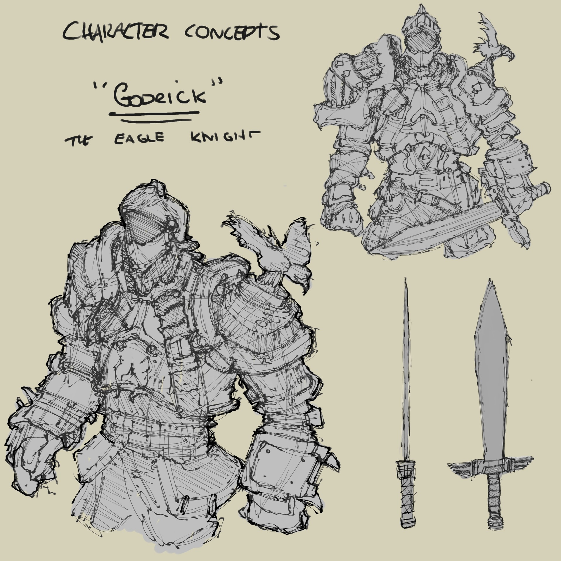 ArtStation - Godrick, The Eagle Knight. Initial Concept