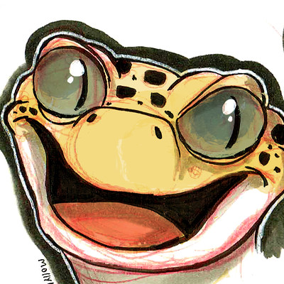 leopard gecko face drawing