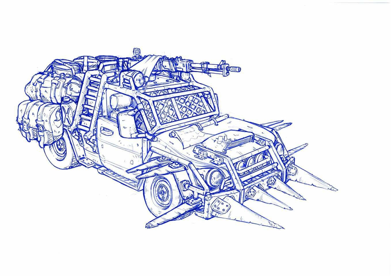 how to draw zombie apocalypse car