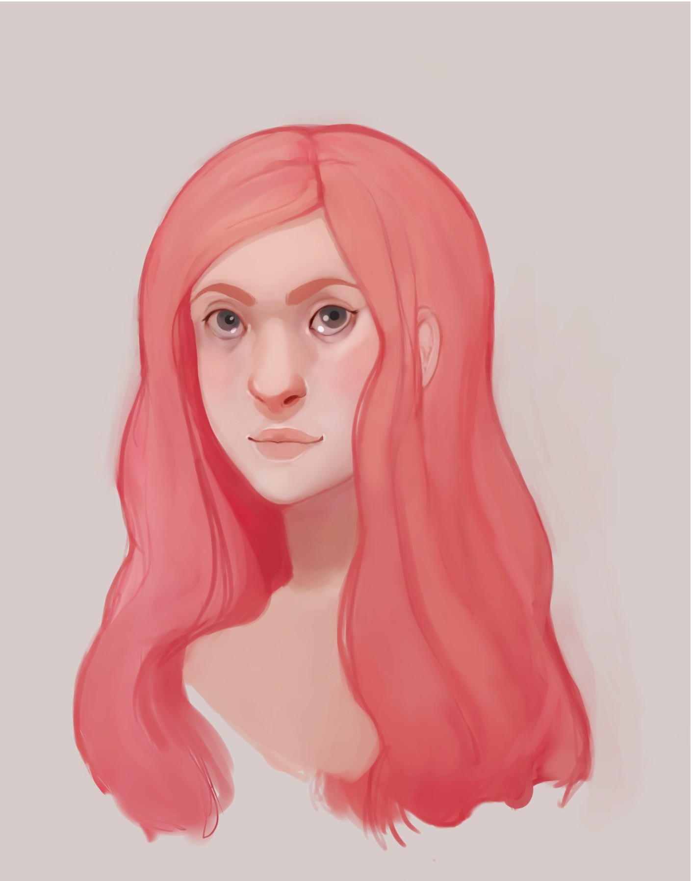 ArtStation - Pink hair practice