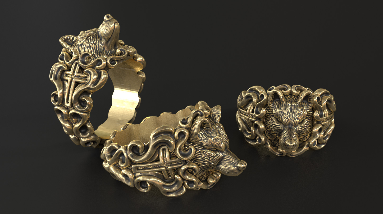 ArtStation - Wolf ring w.i.p