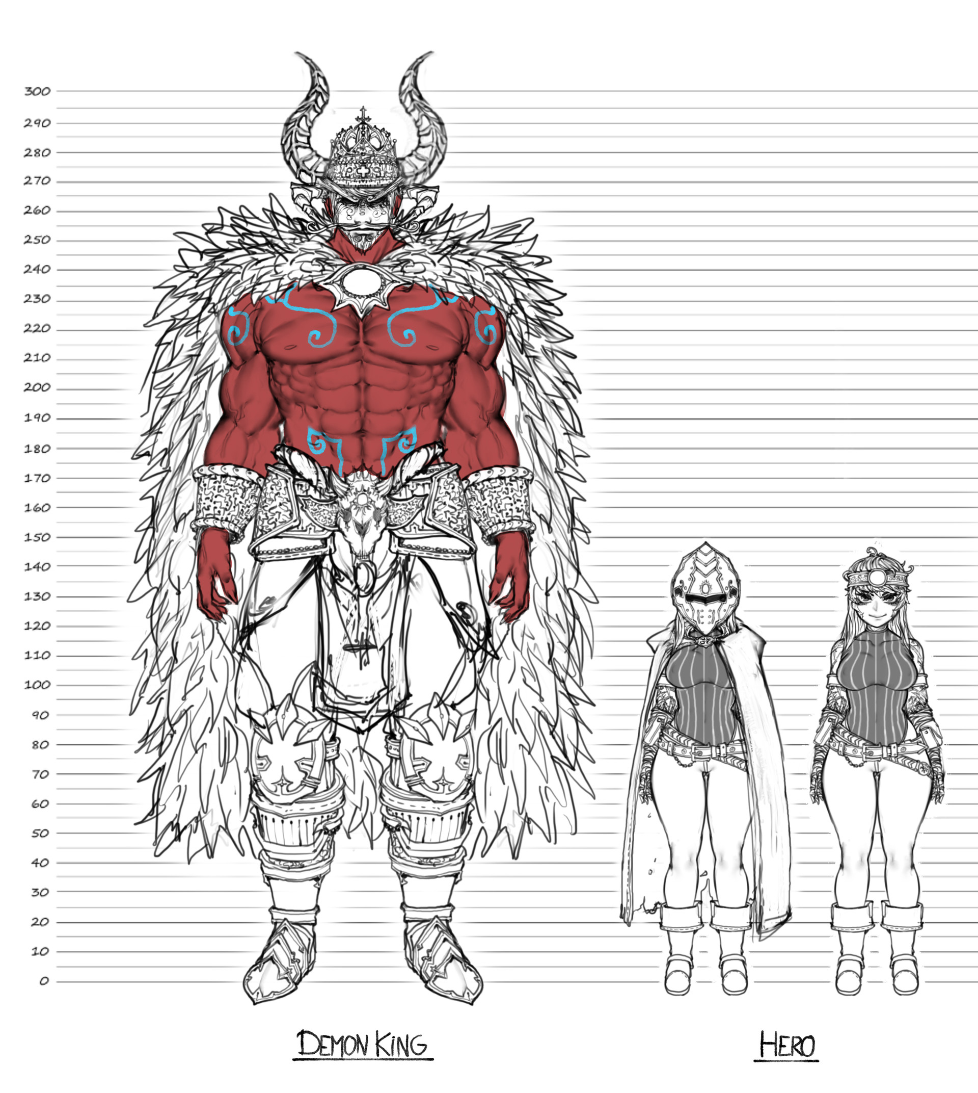 how to draw the demon king