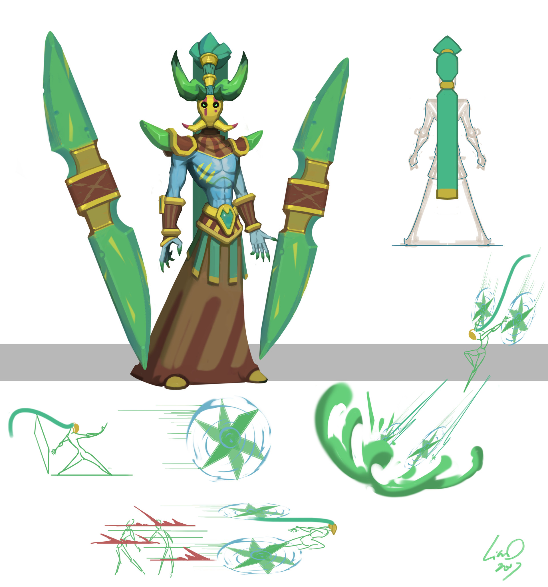 ArtStation - Design storm-Emerald blade