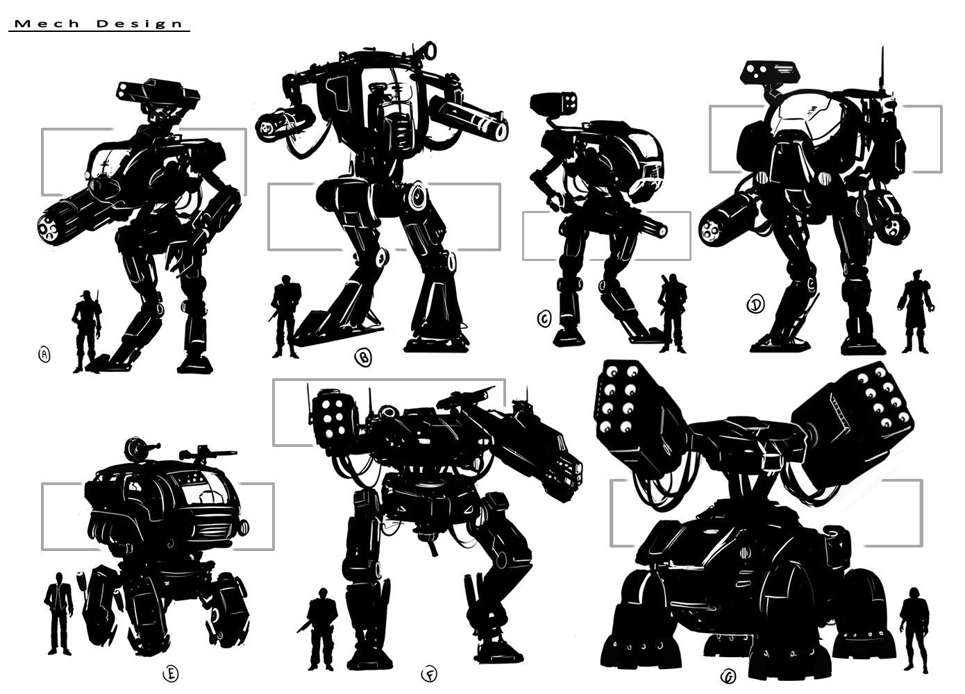 Do Cho - Mech Designs silhouettes