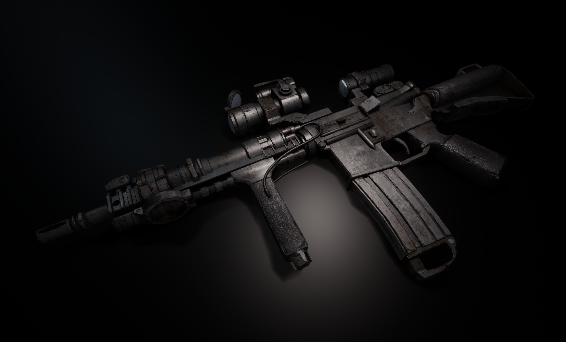 Clarence Ong - Rusted Assault Rifle - UE4 &Substance
