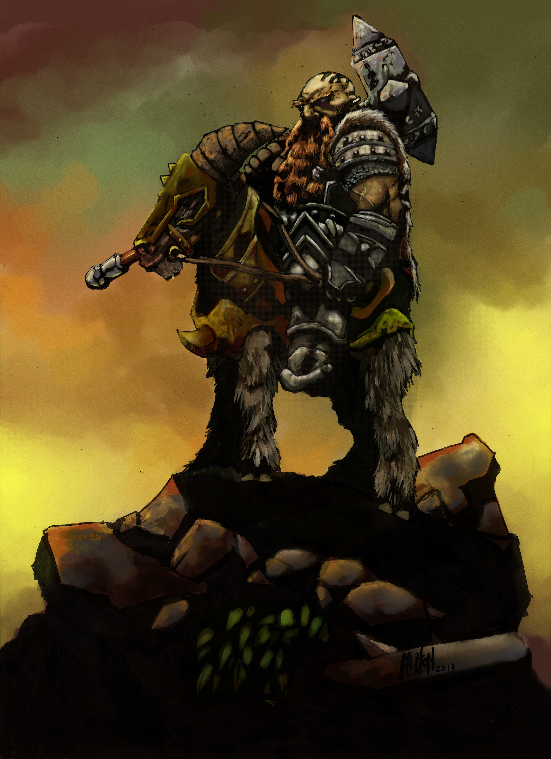 ArtStation - dwarf and his goat