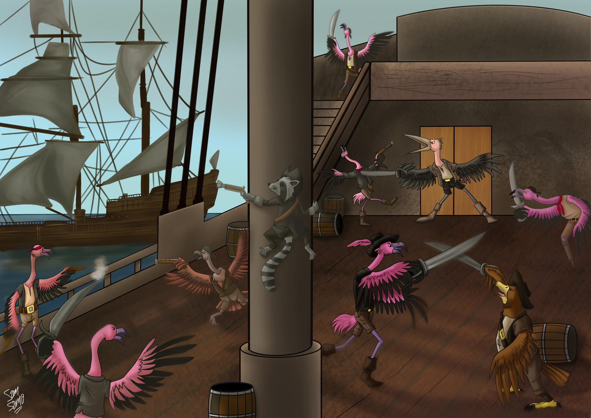 ArtStation - Pirate fight