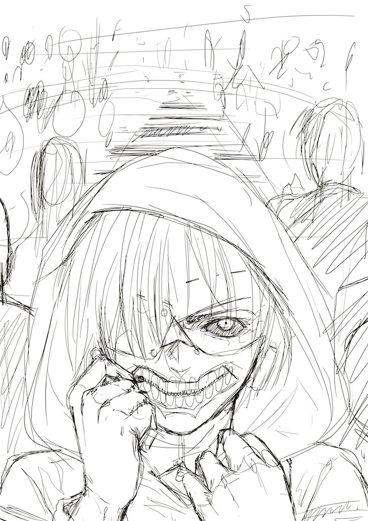 tokyo ghoul coloring pages