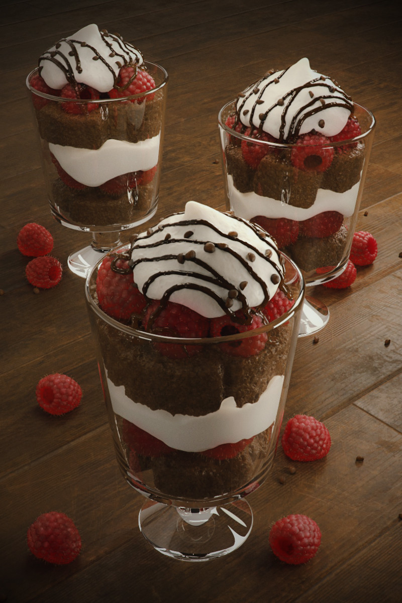 ArtStation - Chocolate Raspberry Dessert (Houdini)