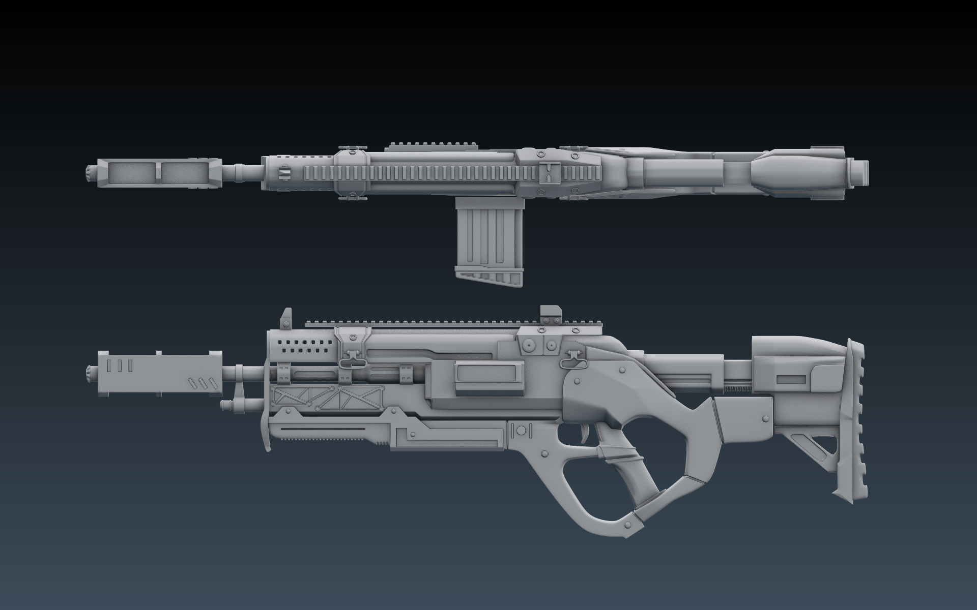 ArtStation - Semi-automatic rifle