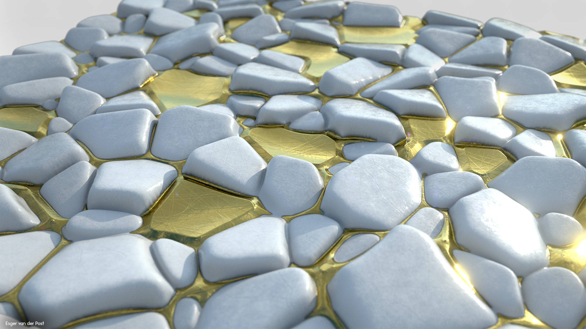 ArtStation - Gold & unglazed ceramics