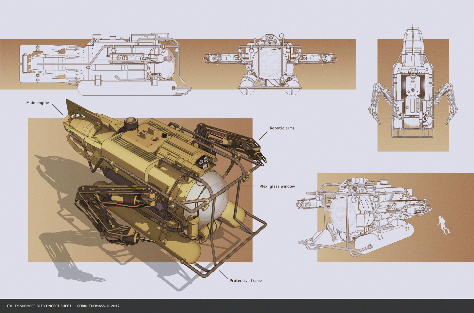 ArtStation - Prop 1: Utility submersible