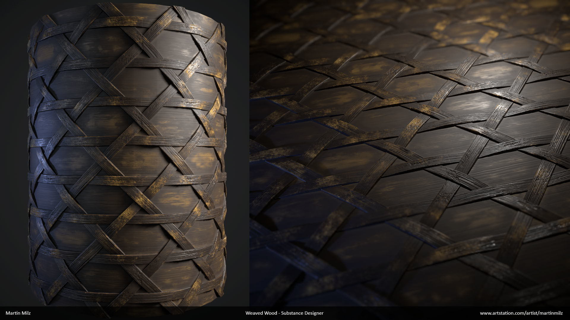 Martin Milz - Weaved Wood - Substance Designer