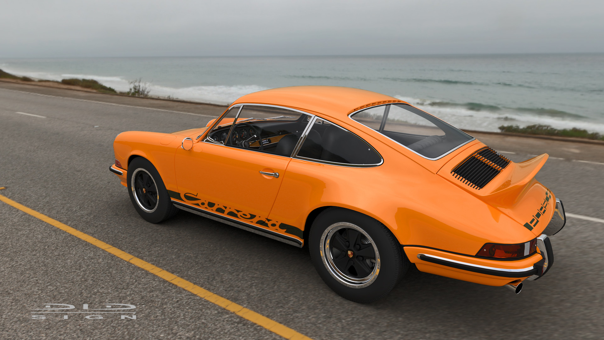 DID Sign 3D Render Of 911 2 7 RS On The California State Route 1 did-sign-3d-render-of-911-2-7-rs-on-the-california-state-route-1