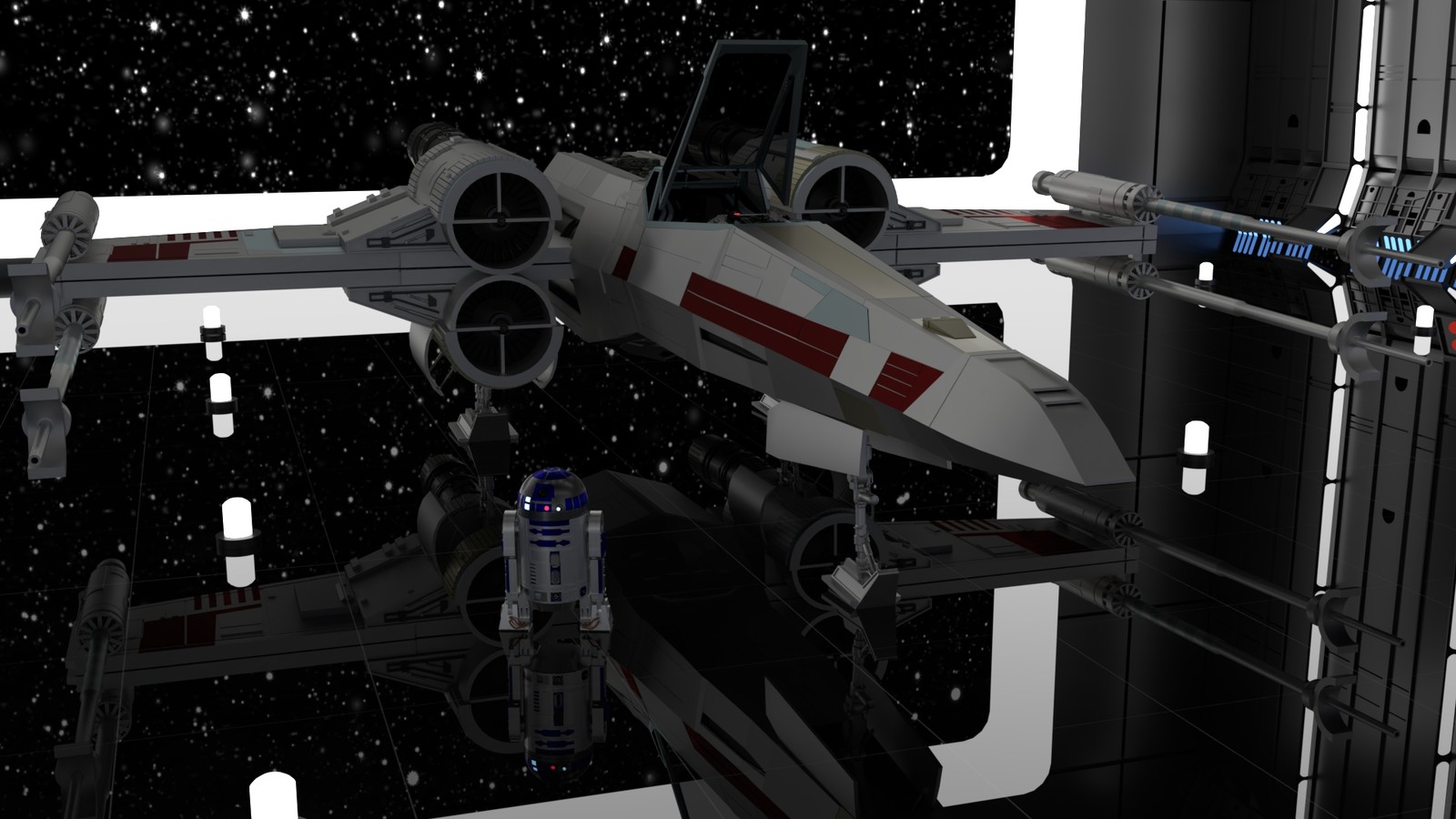 Arland - X-Wing Starfighter Inside Death Star Hangar