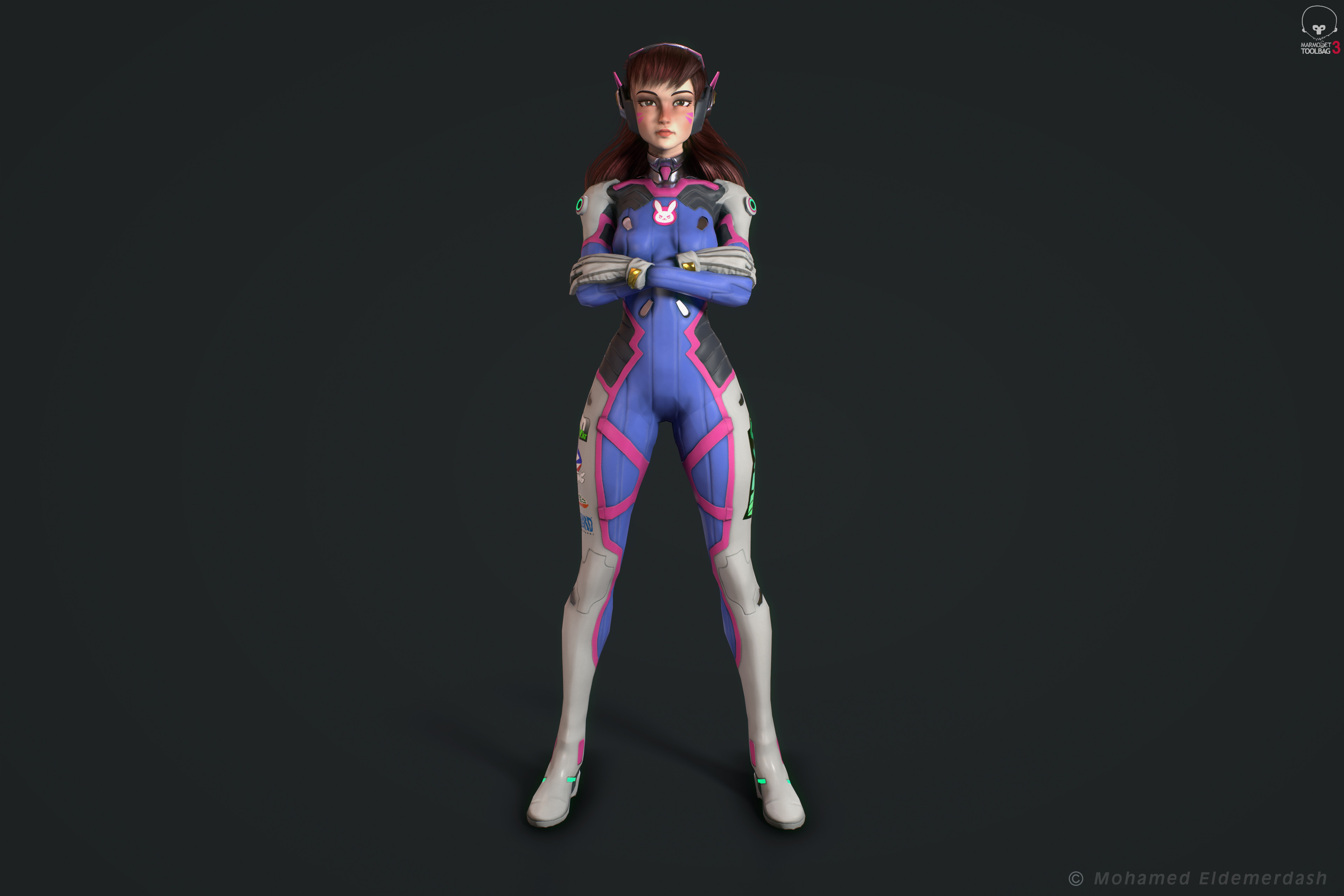 Mohamed El-Demerdash - D.Va from Overwatch Fan Art