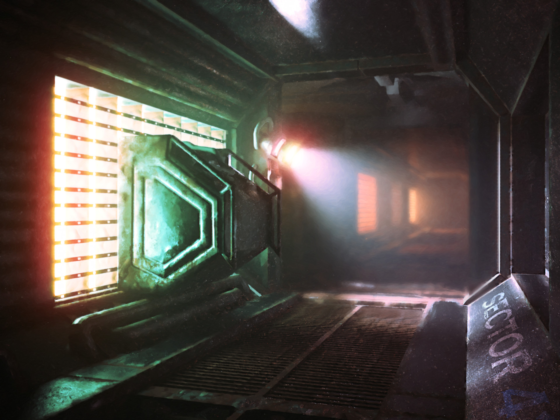 ArtStation - Artwork of Corridor of Nostromo, Alien(1979)
