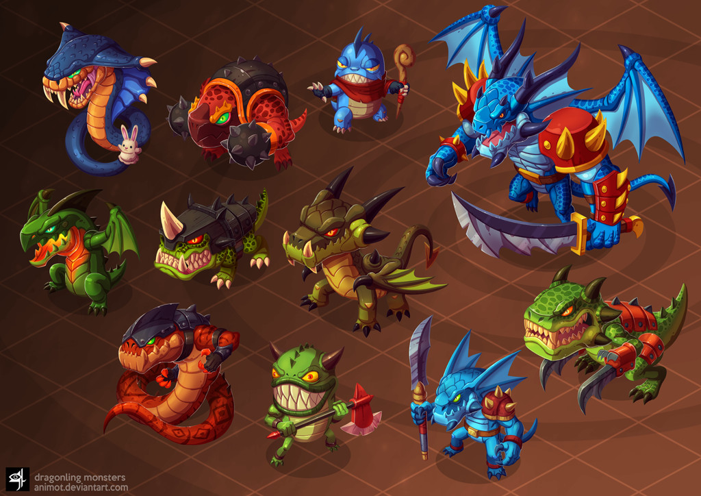 ArtStation - dragonling monsters