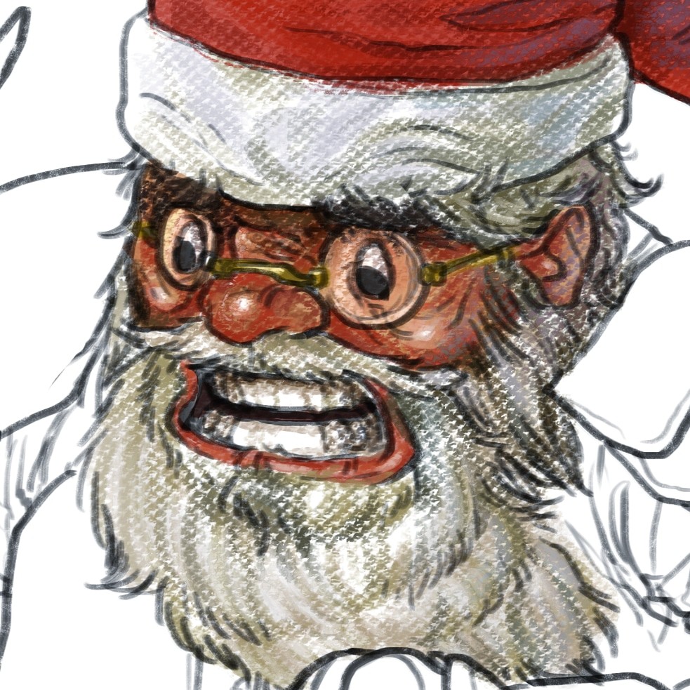 Gaston S. Garcia - Jacked up Santa Stressed from this new Rudolf Bot