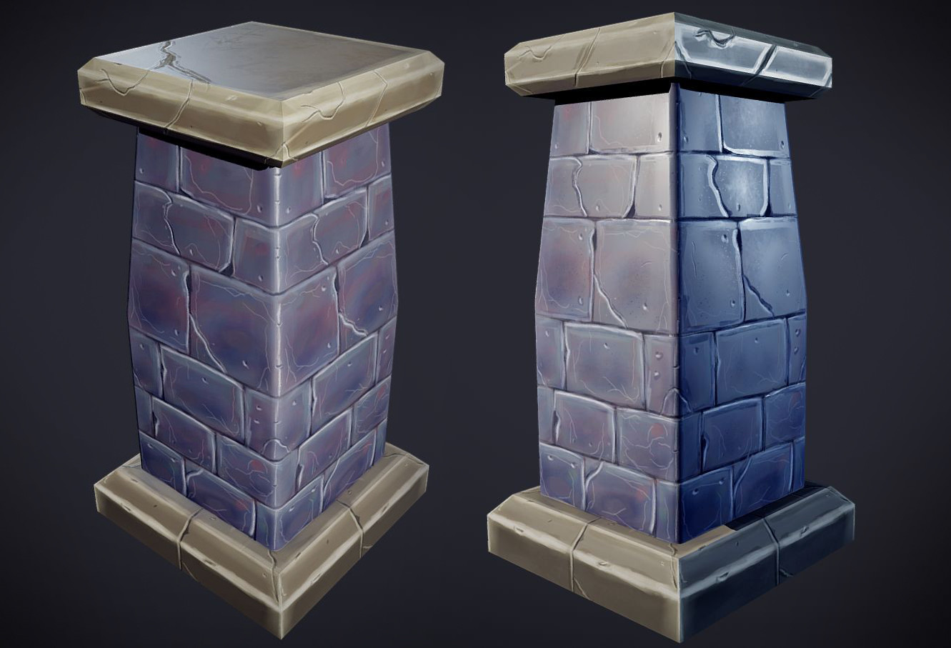 ArtStation - Hand Painted Column