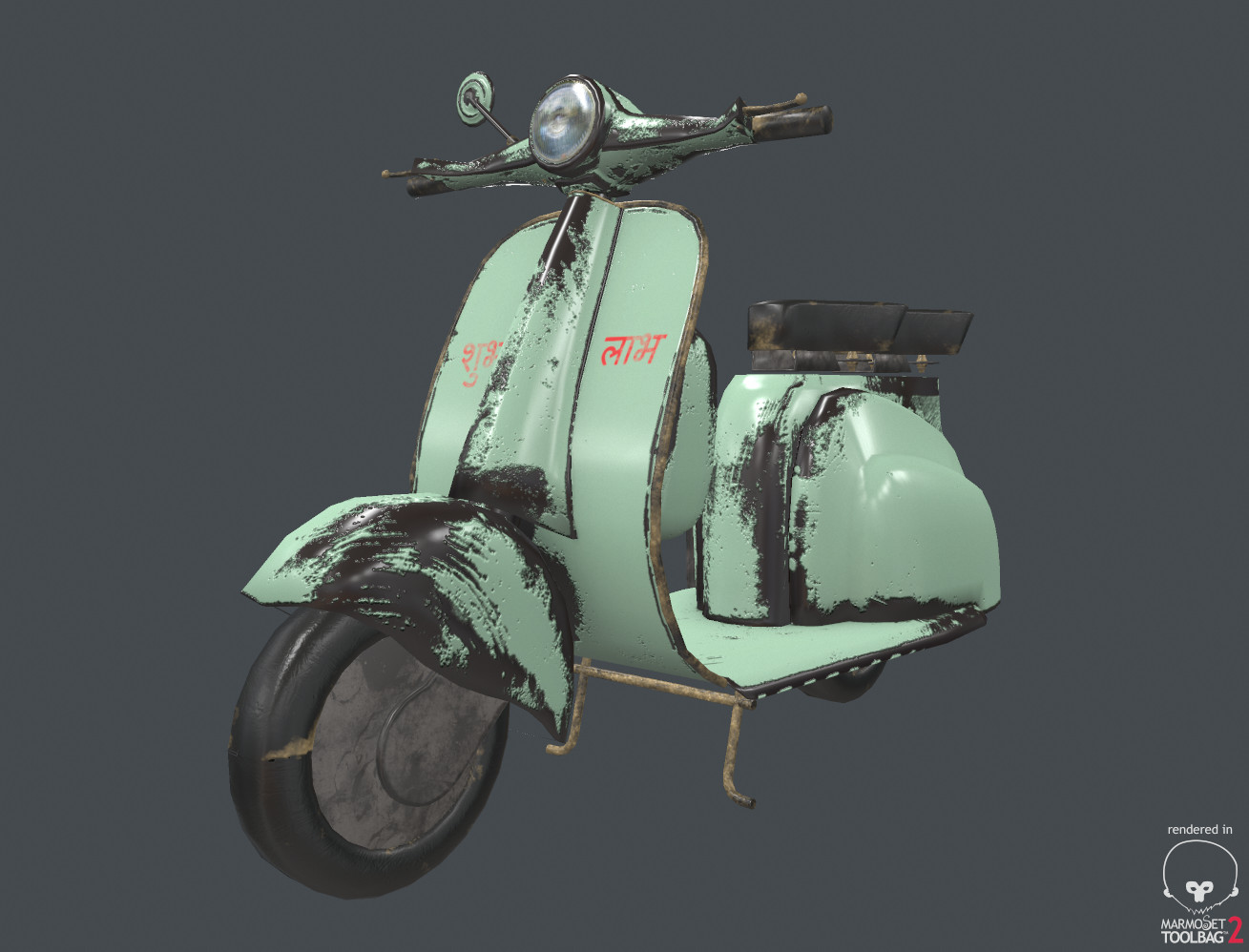 ArtStation - Old Lowpoly Scooter (Game Ready)