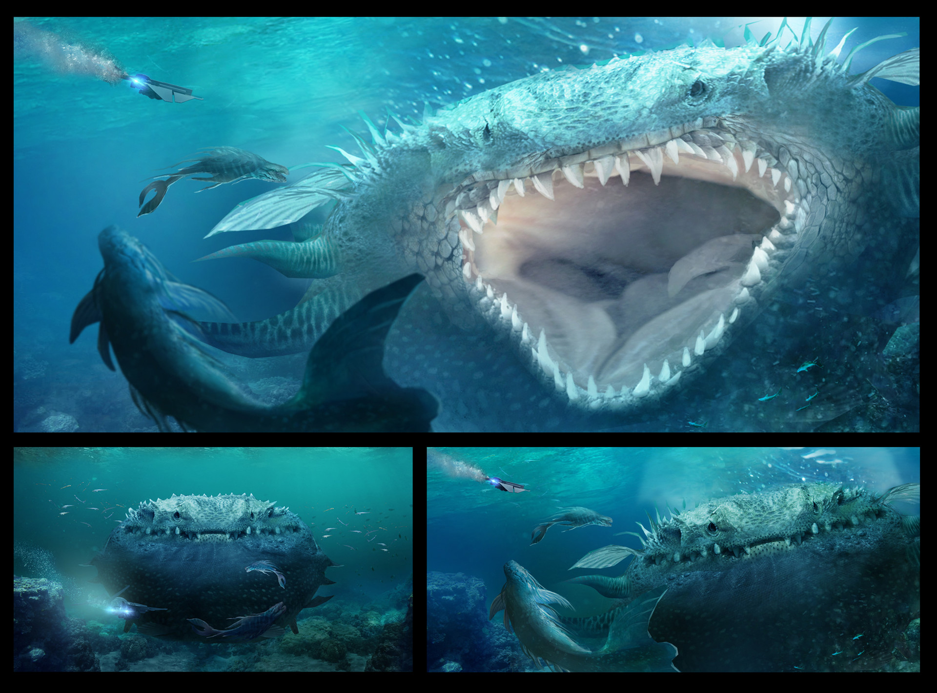 ArtStation - Beneath the Waves creature concept - Leviathan
