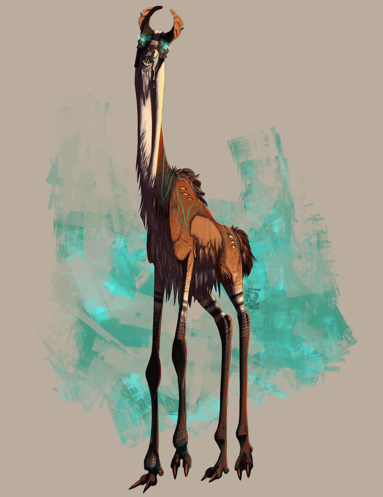 Ivelina V. Kostova - Llama God Creature Design