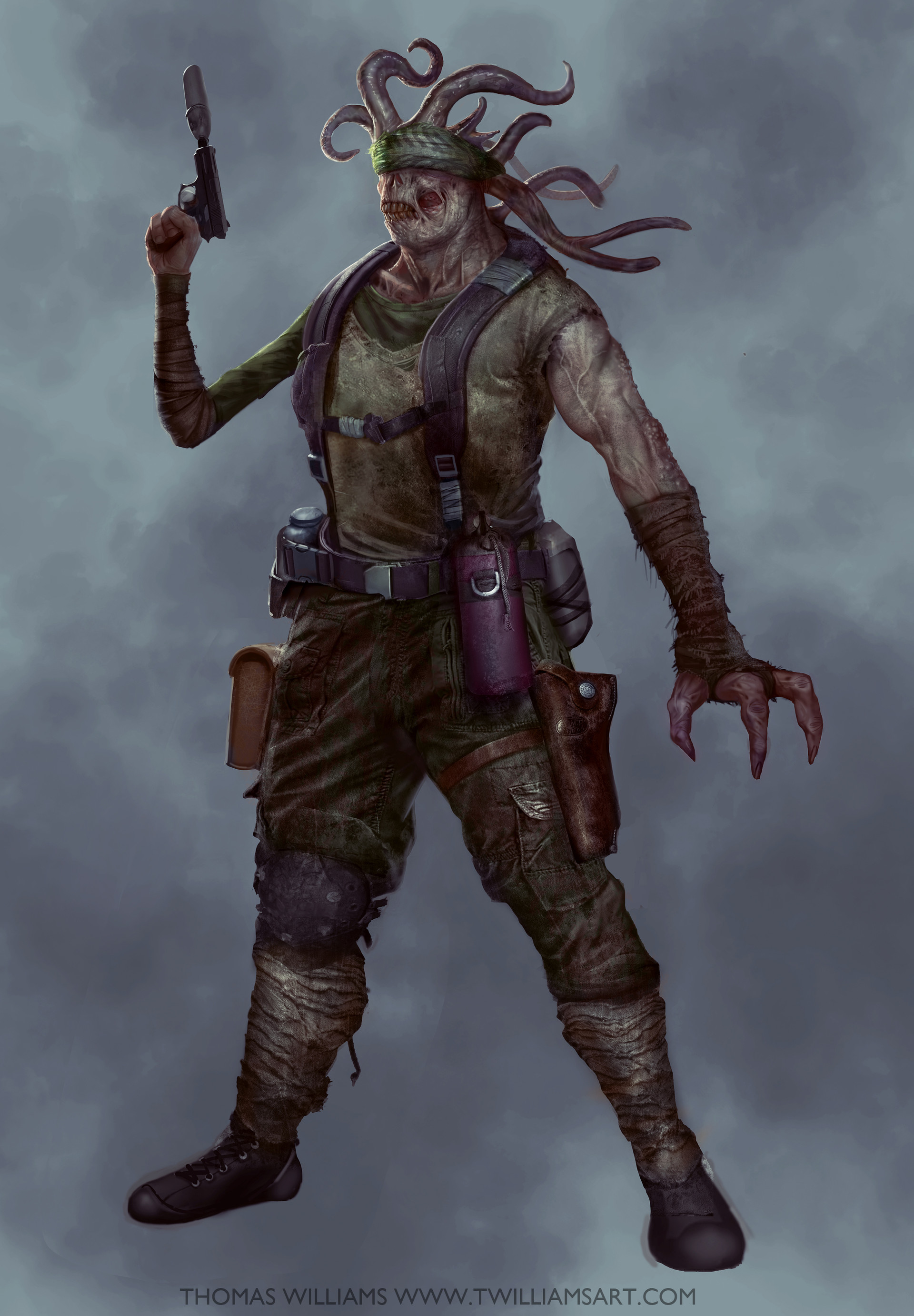 ArtStation - Asymmetrical Humanoid Gunslinger