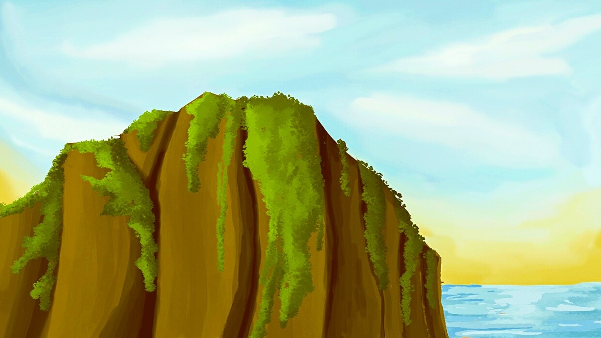 ArtStation - Cliff enviroment 🏞