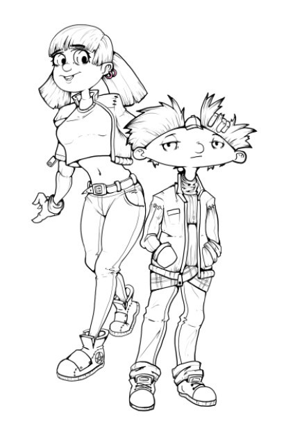 helga hey arnold coloring page
