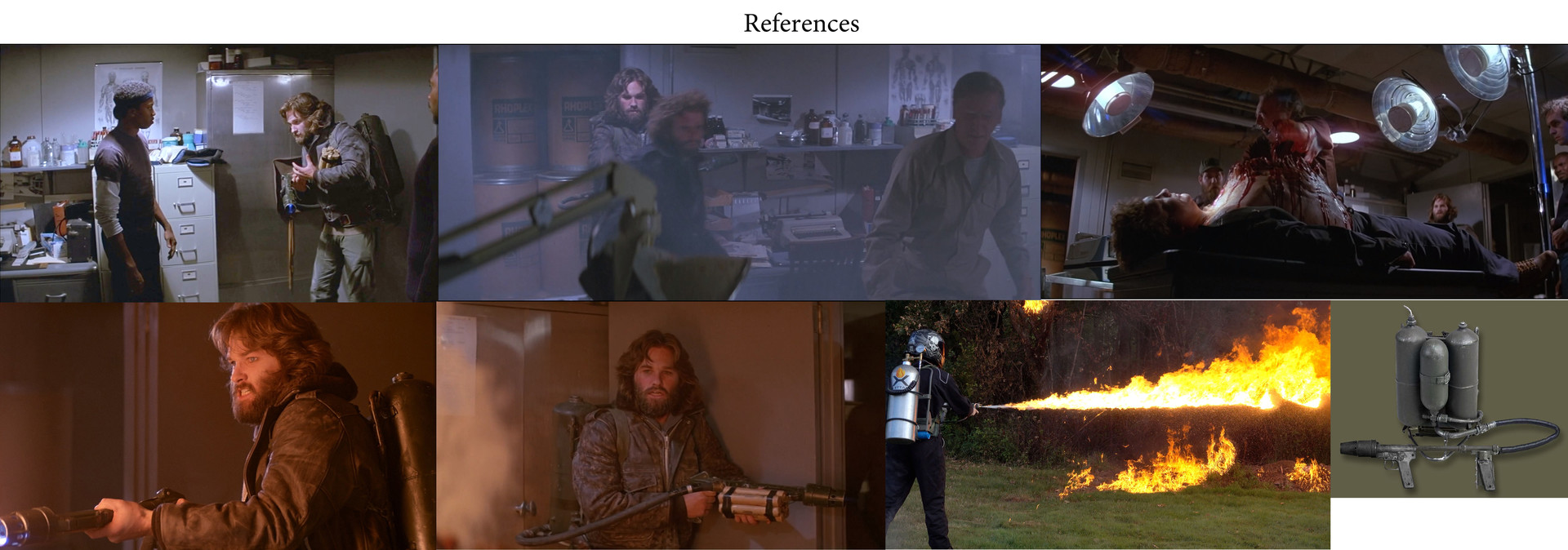 Kurt Russell The Thing Flamethrower