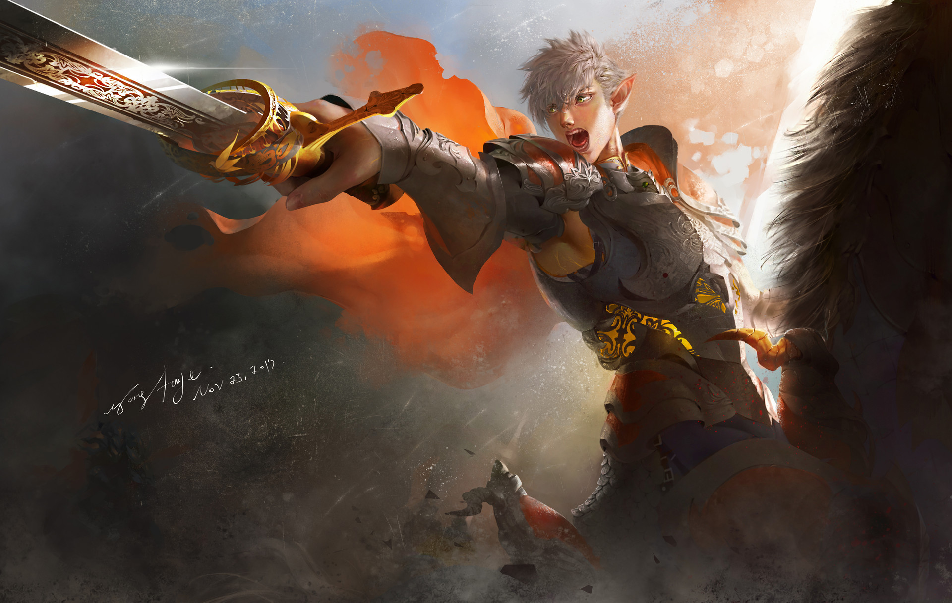 ArtStation - Handsome elf big brother（=v=）