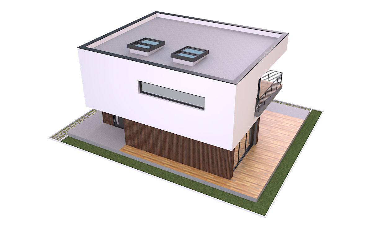 Md Hoque - Modern House 1 Free 3d Model