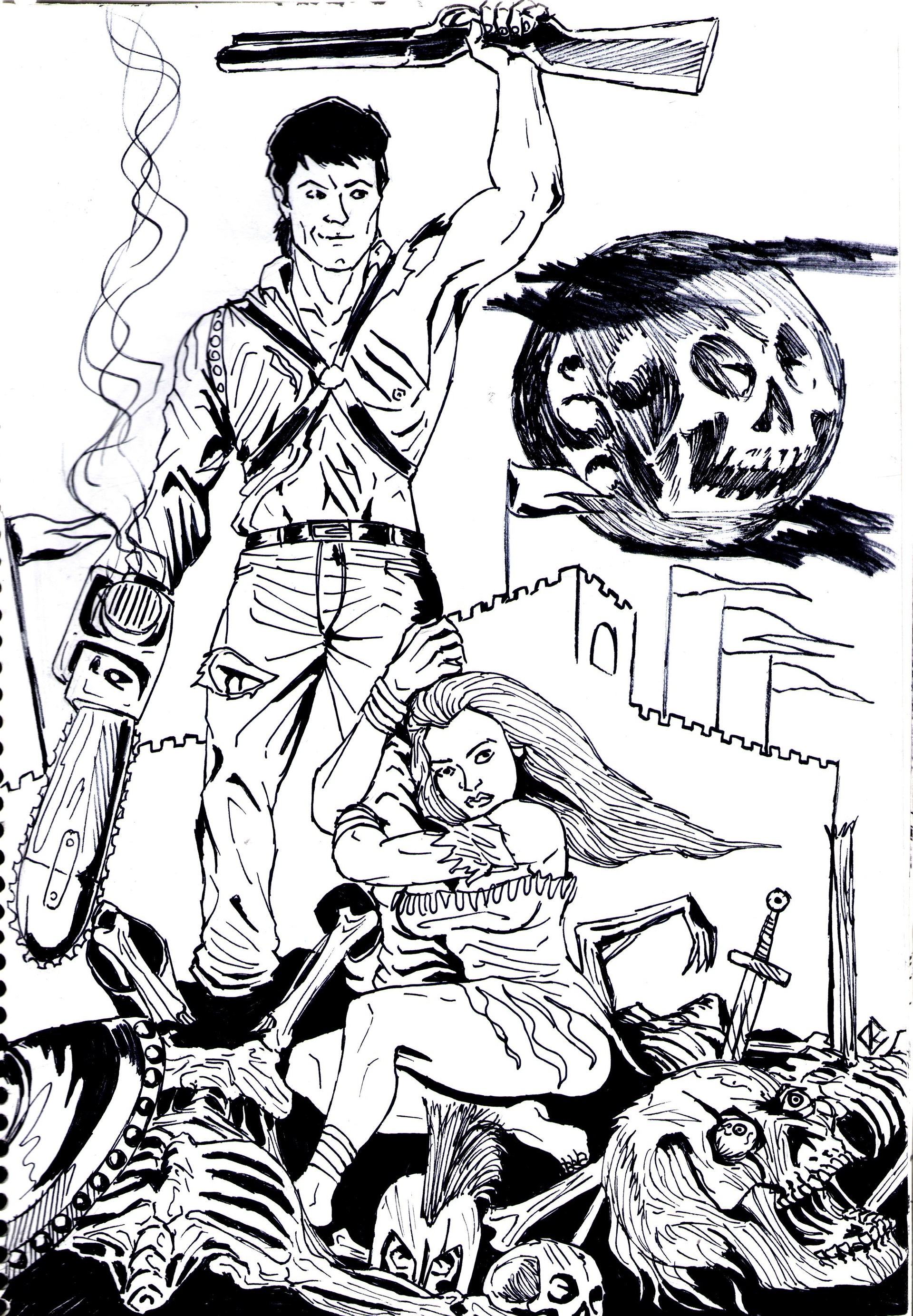 evil dead coloring pages