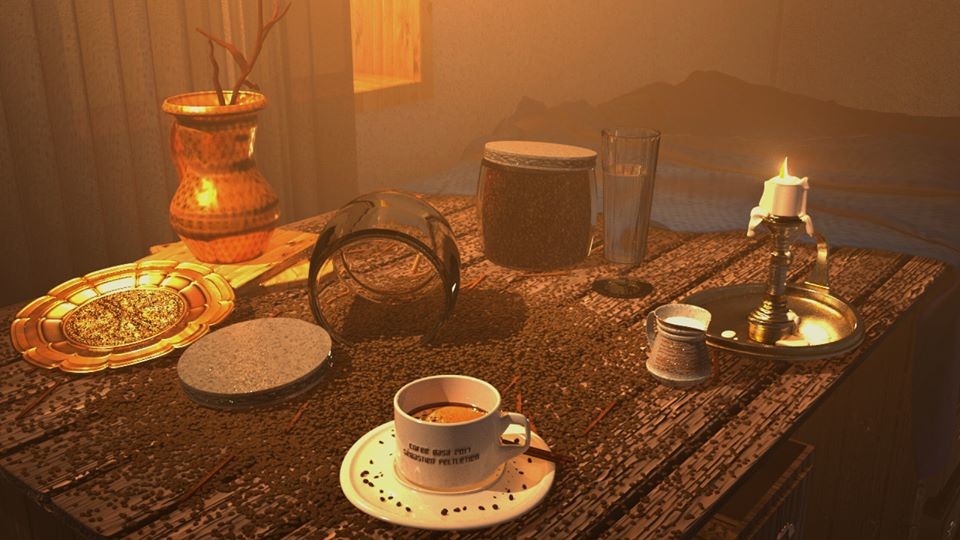 ArtStation - Cafe_firststep in maya 2017